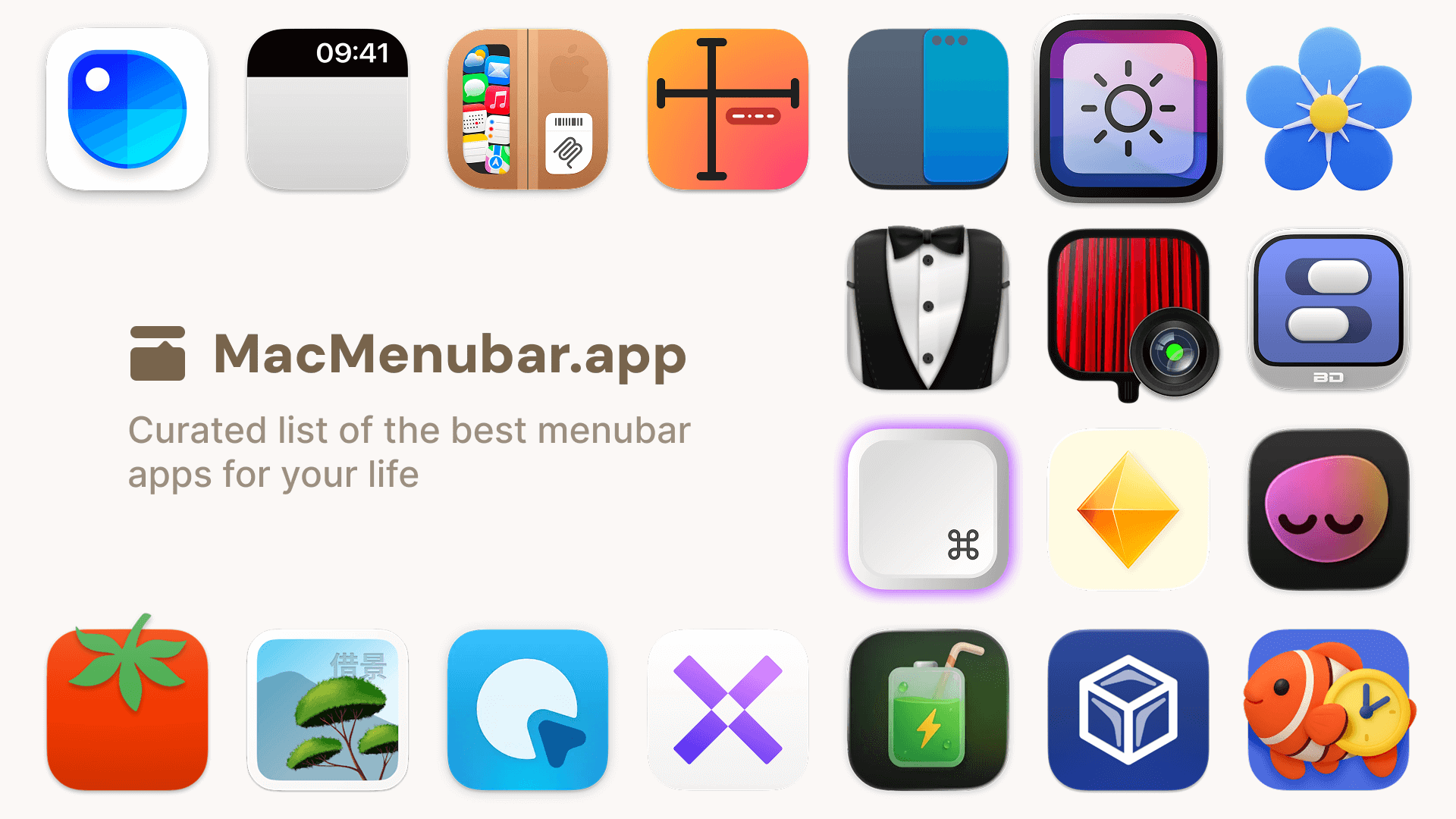 Mac Menubar Apps - Curated list of the best menubar apps for your life